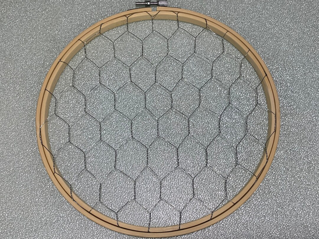 9 INCH Wooden Hoop With Chicken Wire Frame Ready to Craft - Etsy