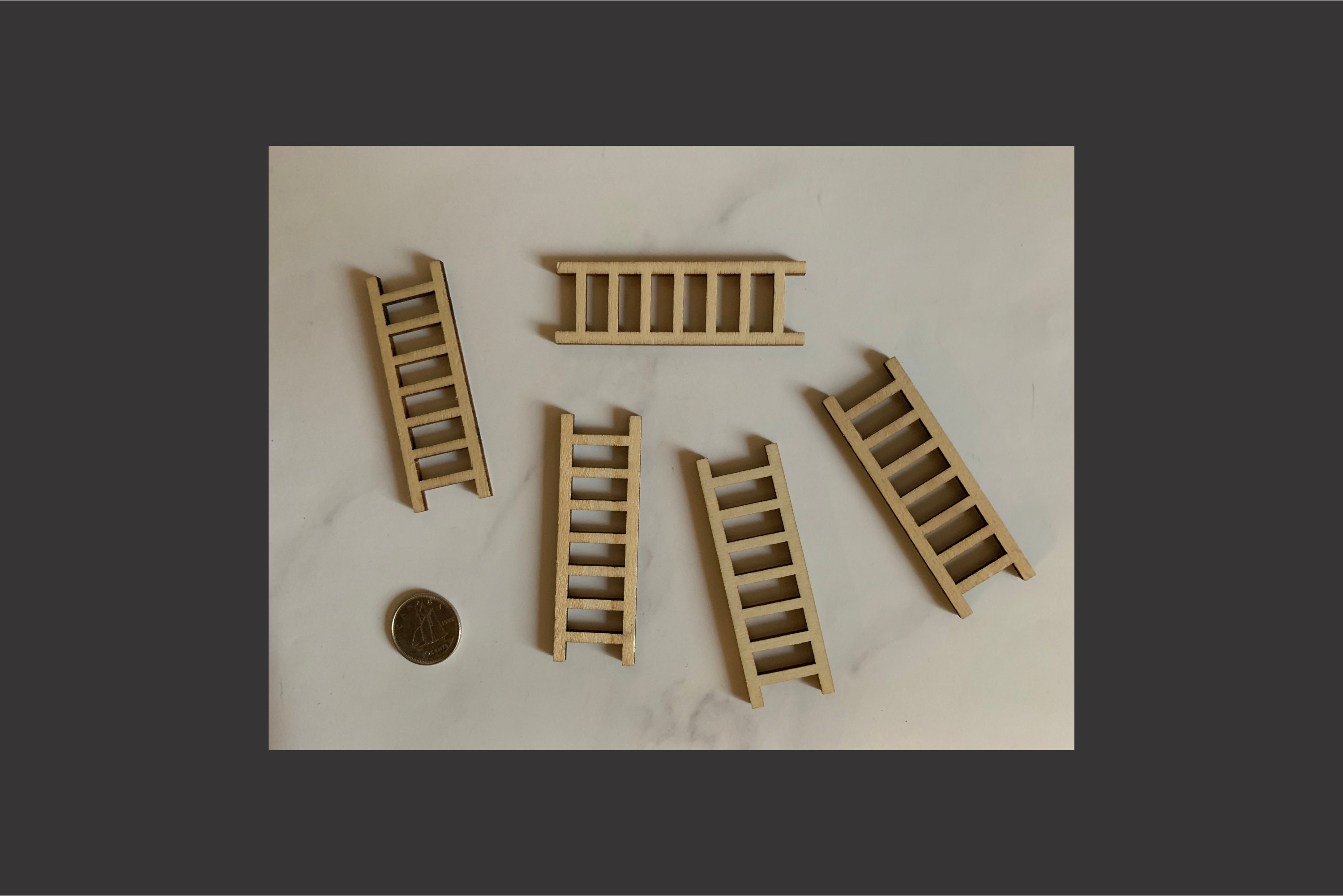 5 Pc Wooden Miniature Ladders for Crafting - Etsy