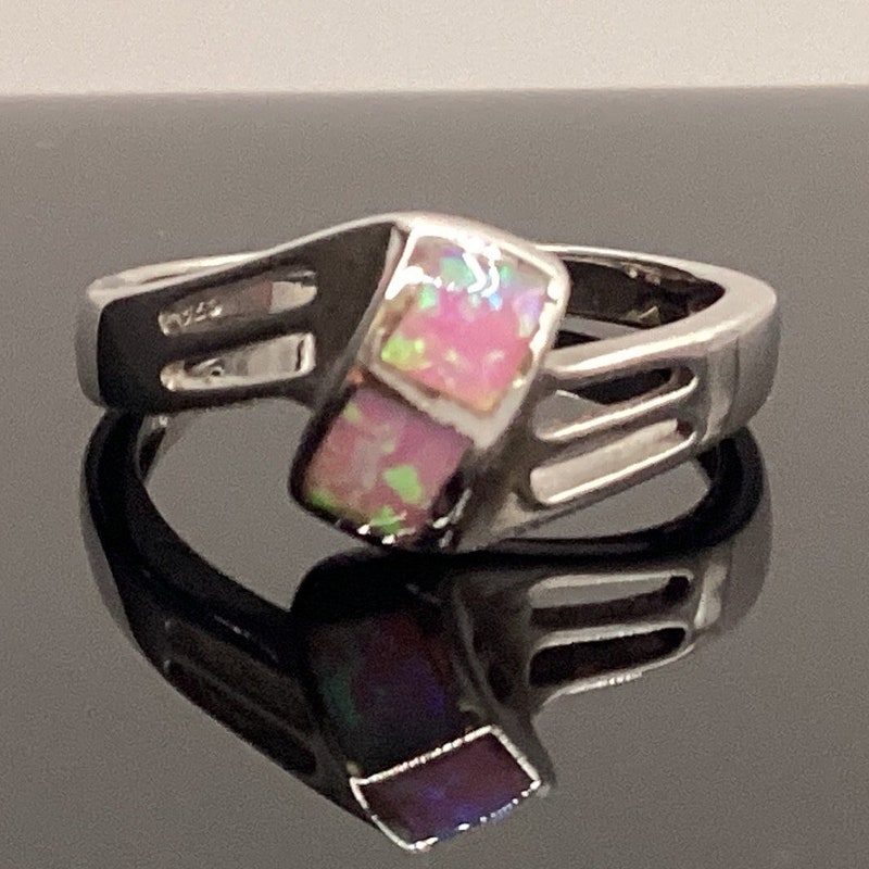 Pink Fire Opal Ring - Etsy
