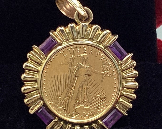 Estate 1995 Walking Liberty 22k 5 Dollar Gold Coin This Beautifully ...