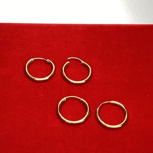 Hoop Earrings 14k 2mm Endless Hoop Earrings 18mm Gold Filled - Etsy