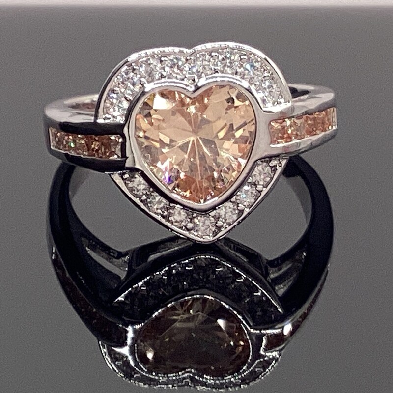 Heart Shaped Morganite Ring - Etsy