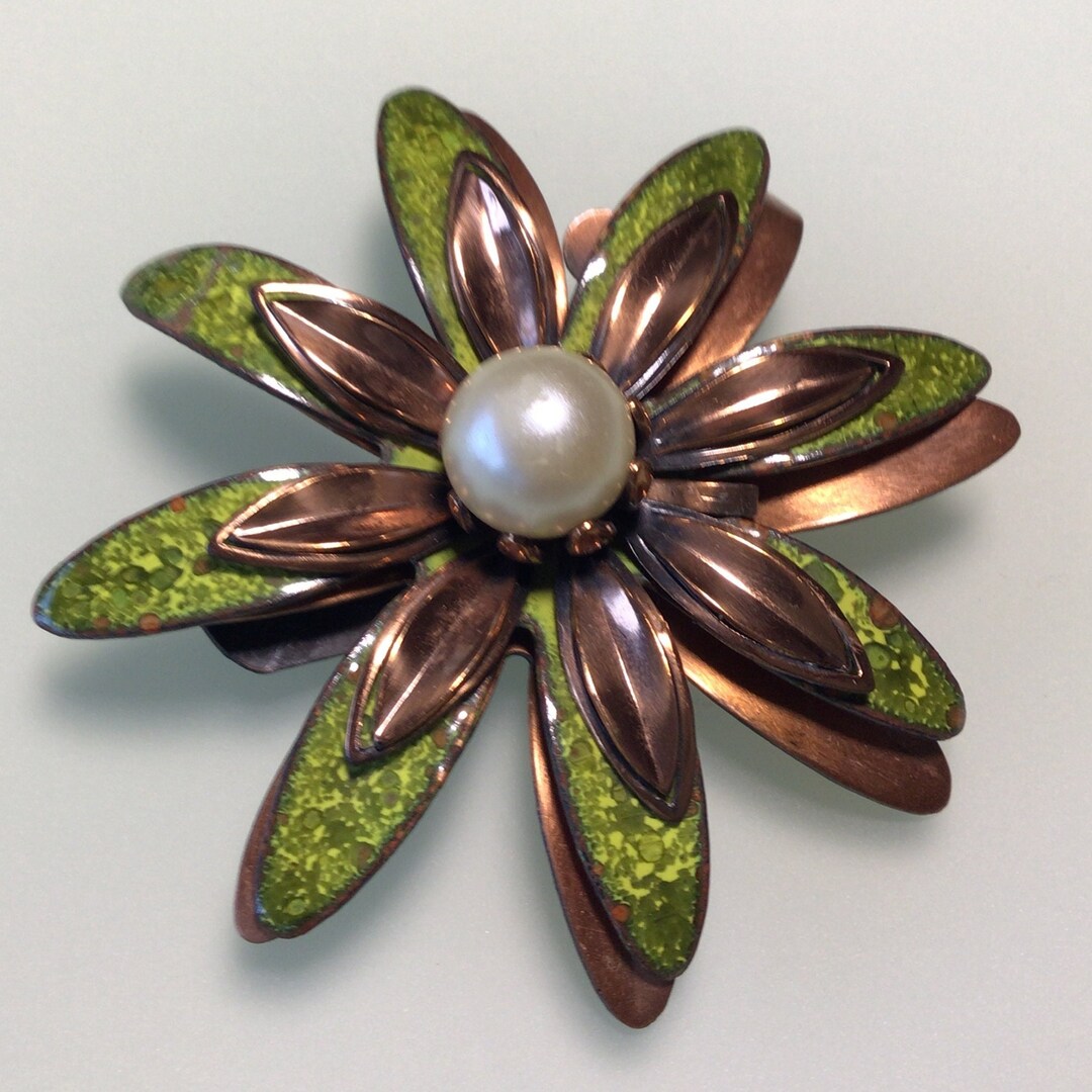 Antique Copper Art Vintage Brooch Estate 1940’s Estate “matisse ...