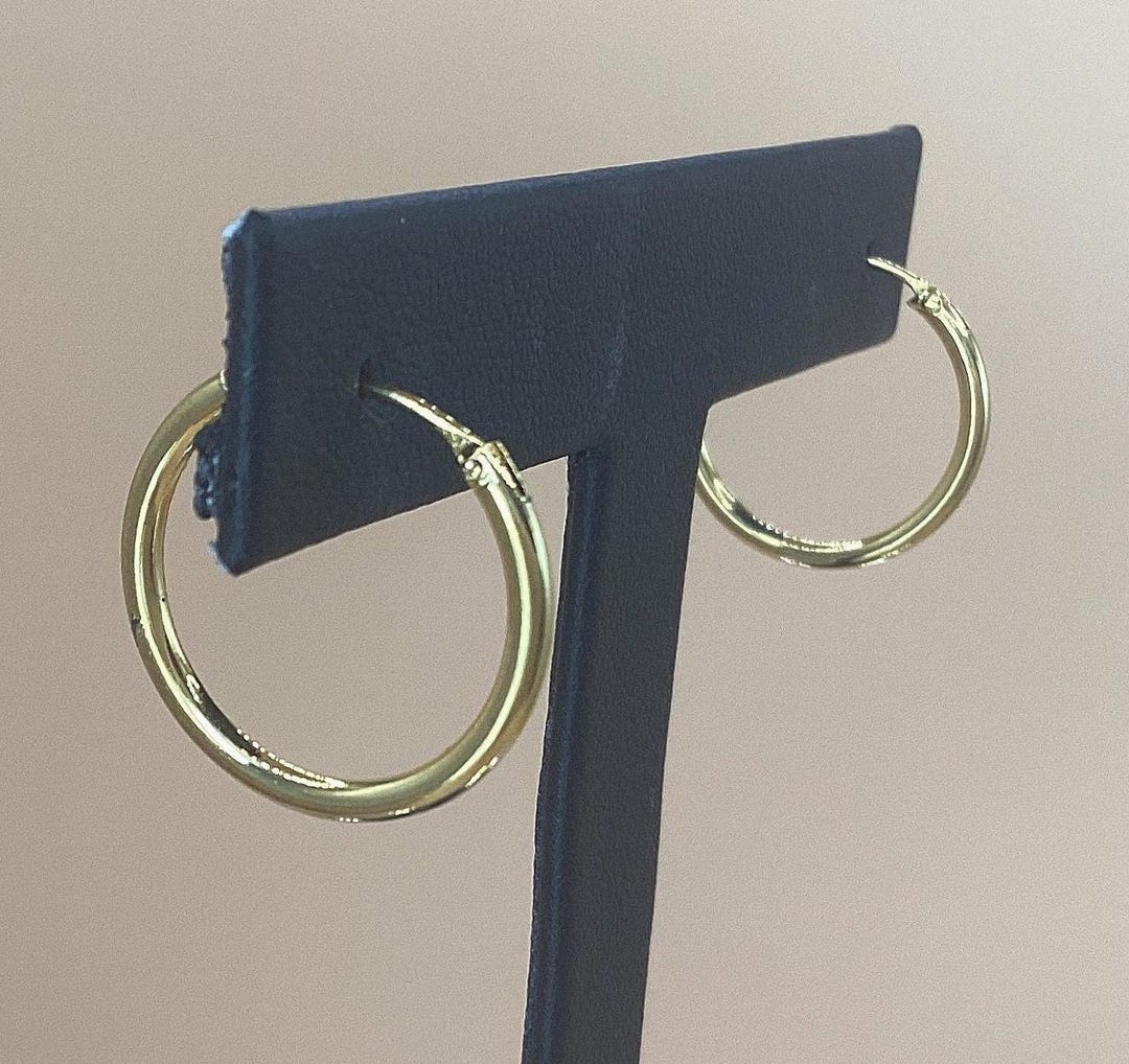 Hoop Earrings 14k 2mm Endless Hoop Earrings 18mm Gold Filled Hoops ...