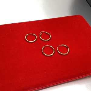 Hoop Earrings 14k 2mm Endless Hoop Earrings 18mm Gold Filled - Etsy