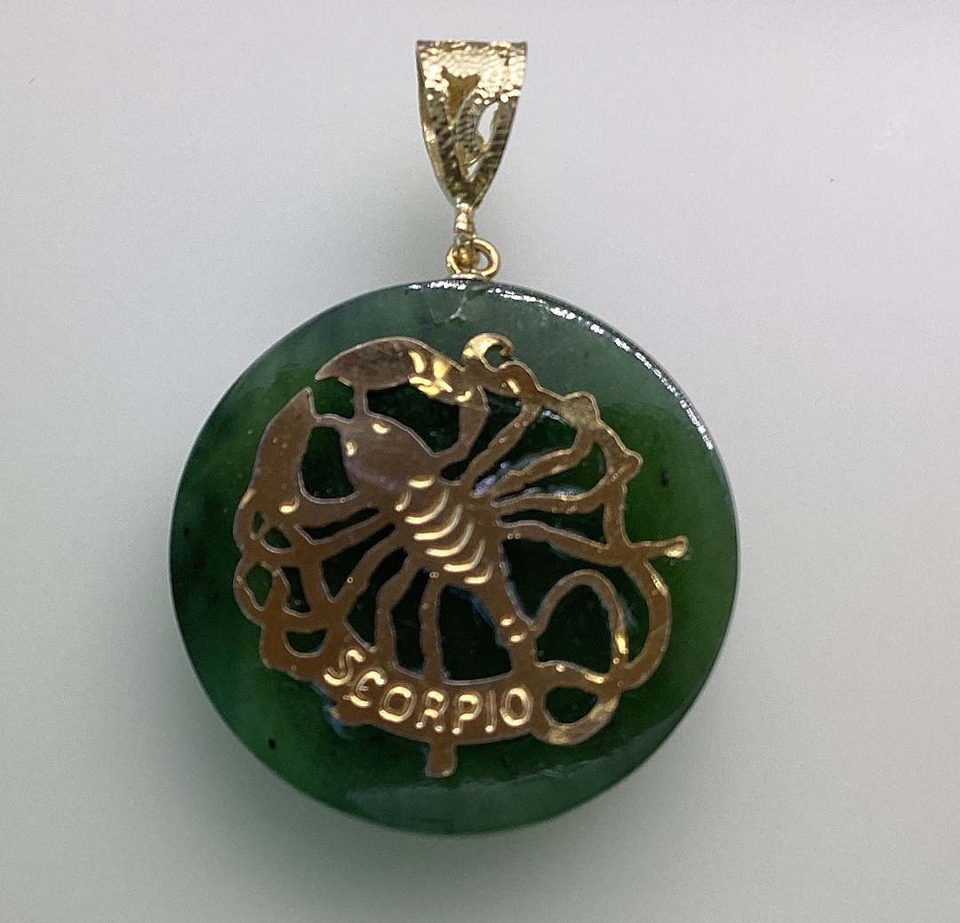 Jade Vintage Jade Pendant 18k and Jade Pendant Estate Jade Pendant ...
