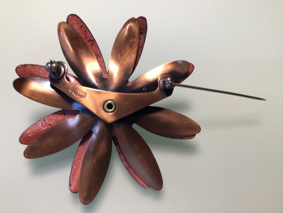 Antique Copper Art Vintage Brooch Estate 1940’s Estat… - Gem