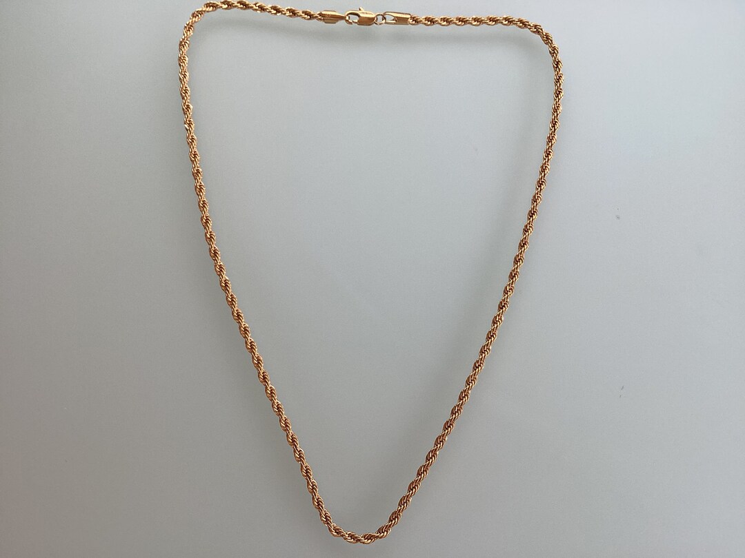 Rope Necklace 14k 3mm Rope Chain 18 Inch Rope Chain 14k Gold Filled ...