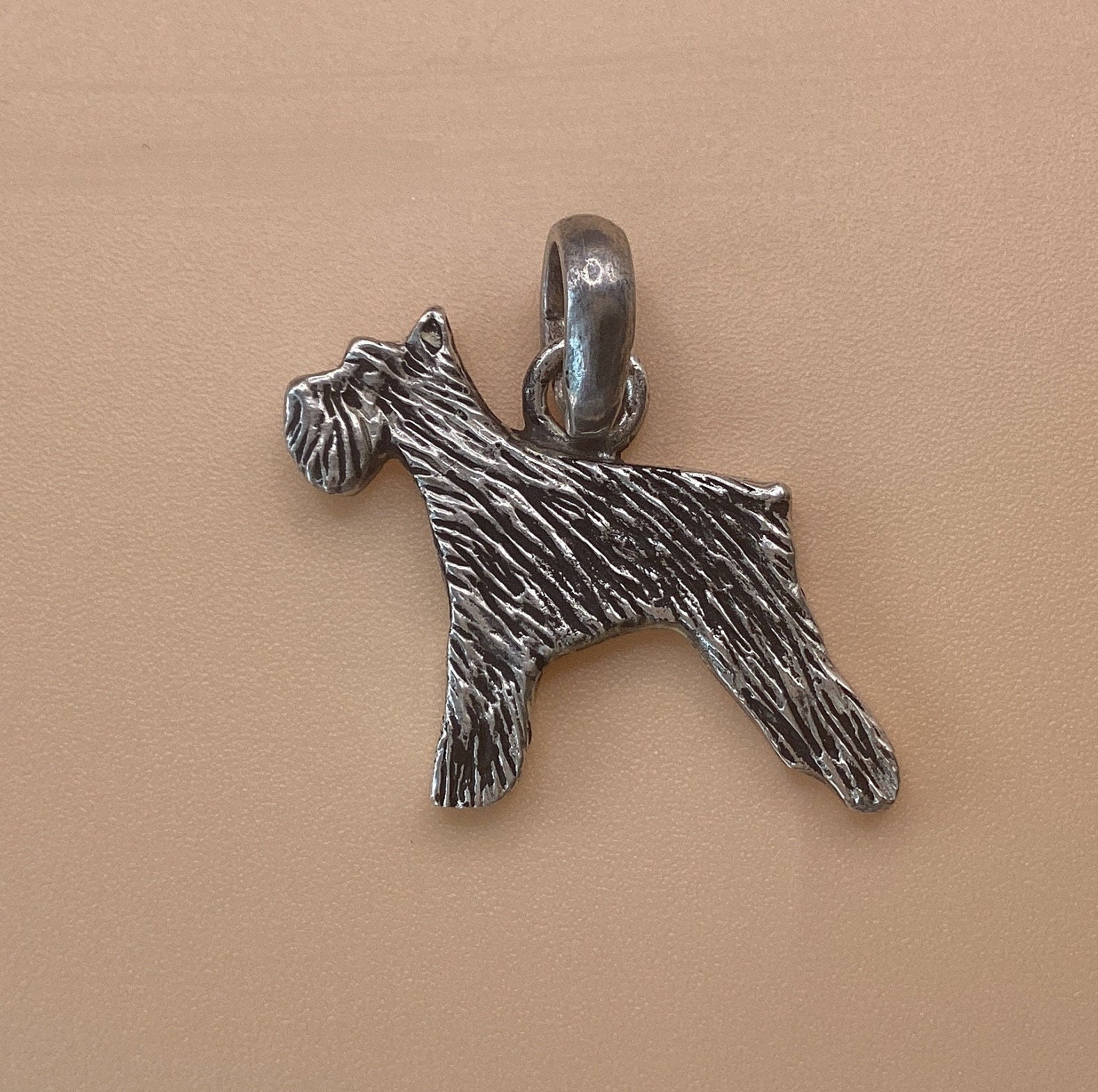 Schnauzer Dog Charm Vintage 1990s Doggie Pendant Sterling Silver - Etsy