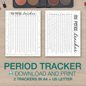 Dots Design Period Tracker Printable Download Bullet Journal - Etsy