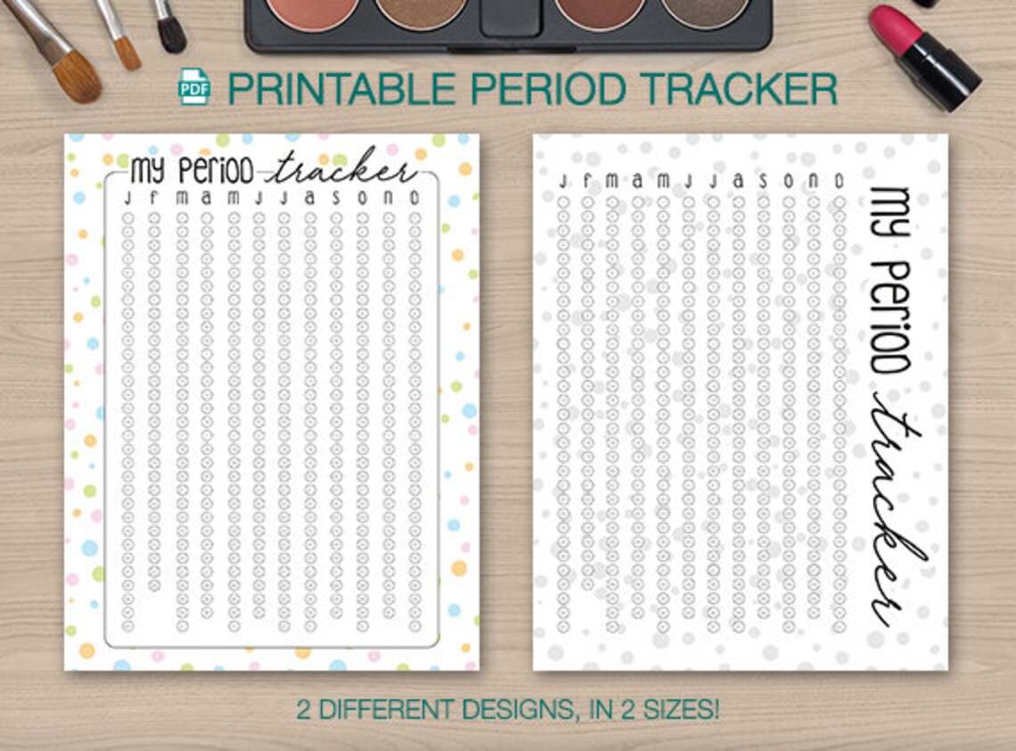 Dots Design Period Tracker Printable Download Bullet Journal Add-on A4 ...