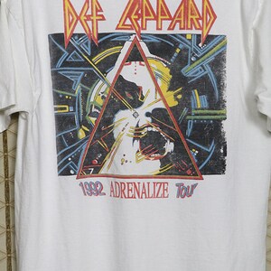 Def Leppard T-shirt, Vintage Rare White Tour Shirt, Heavy Metal Tee ...