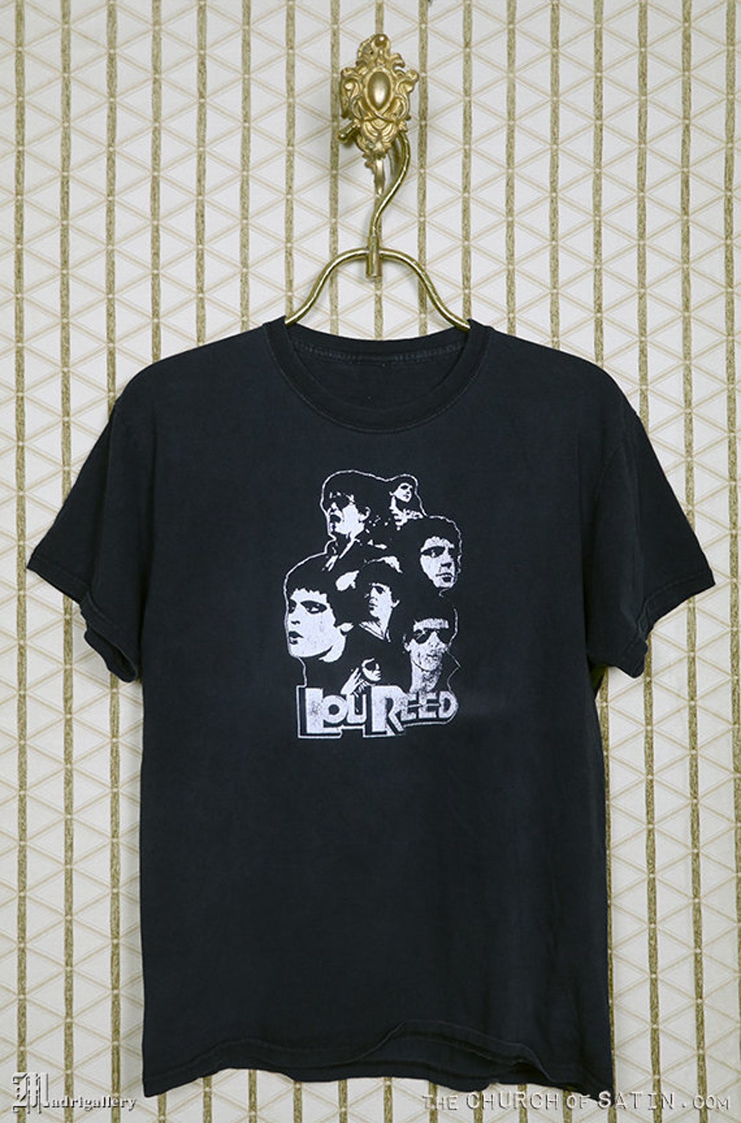 Lou Reed Black Tee Shirt, Velvet Underground, Vintage Rare Faded, Punk ...