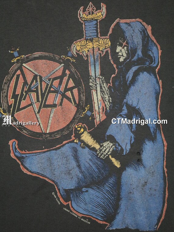 Slayer shirt, vintage rare tee shirt, thrash metal Me… - Gem