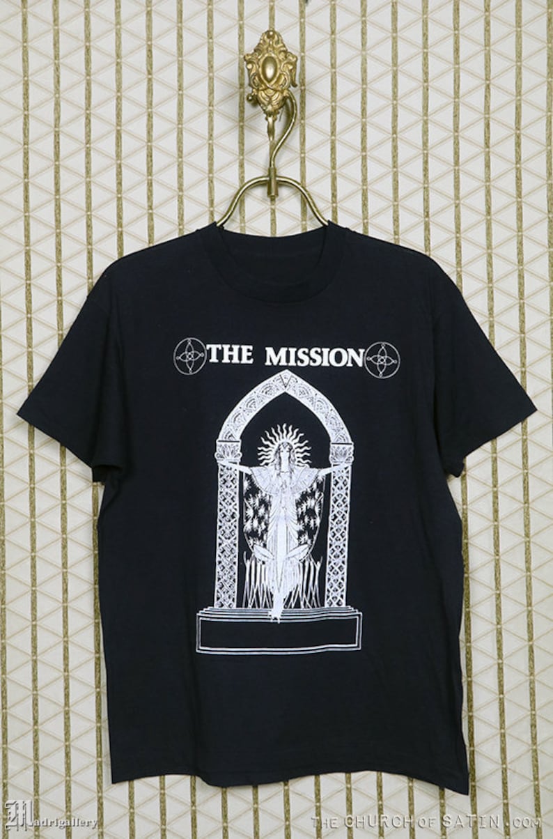 The Mission T Shirt, Vintage Rare Faded Black Tee Shirt, UK, Bauhaus ...
