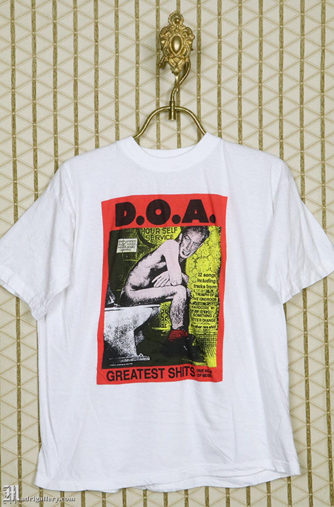 D.O.A. Vintage Rare T-shirt, DOA White Tee, Punk Rock, Black Flag, Bad ...