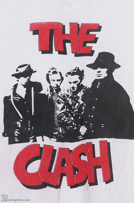 The Clash vintage rare T-shirt, white tee shirt, Brit… - Gem The Clash vintage rare T-shirt, white tee shirt, Brit… - Gem
