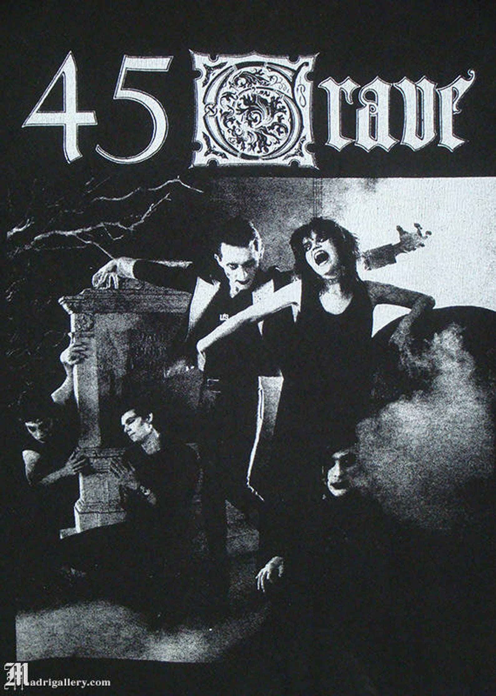 45 Grave Vintage Rare T-shirt, Black Tee Shirt, Goth Gothic, Germs, Gun ...