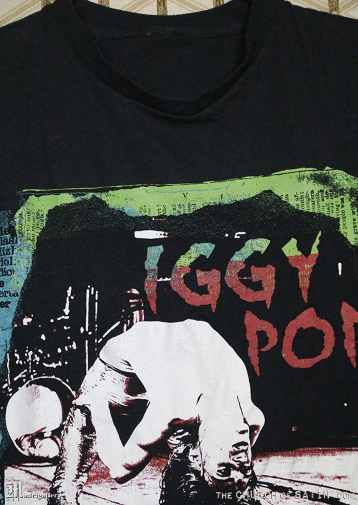Iggy Pop T-shirt Vintage Rare Tee Shirt Stooges Faded Black | Etsy