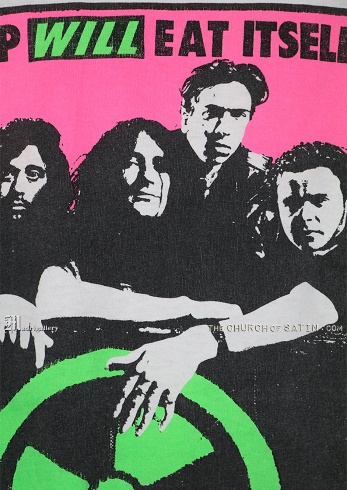 PWEI Vintage T-shirt Pop Will Eat Itself Faded White Tee - Etsy