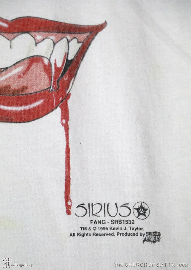 FANG T-shirt, Vintage Rare Tee Shirt, Vampire Dracula, Goth Punk Gothic ...