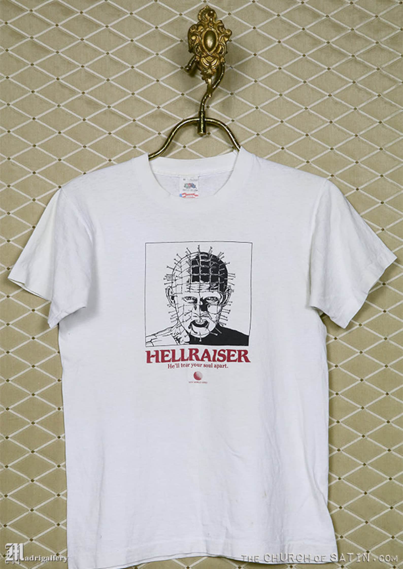 Hellraiser shirt vintage rare horror movie t-shirt white | Etsy