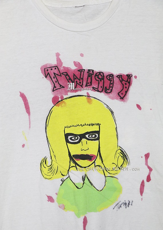 Twiggy Ramirez t-shirt, Marilyn Manson, faded white t… - Gem