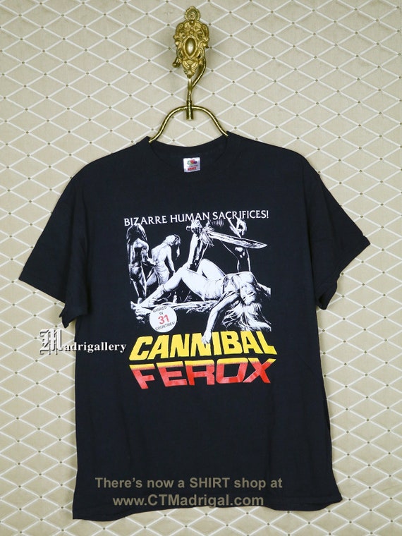 Cannibal Ferox Horror Movie Shirt Evil Dead Holocaust Fulci - Etsy