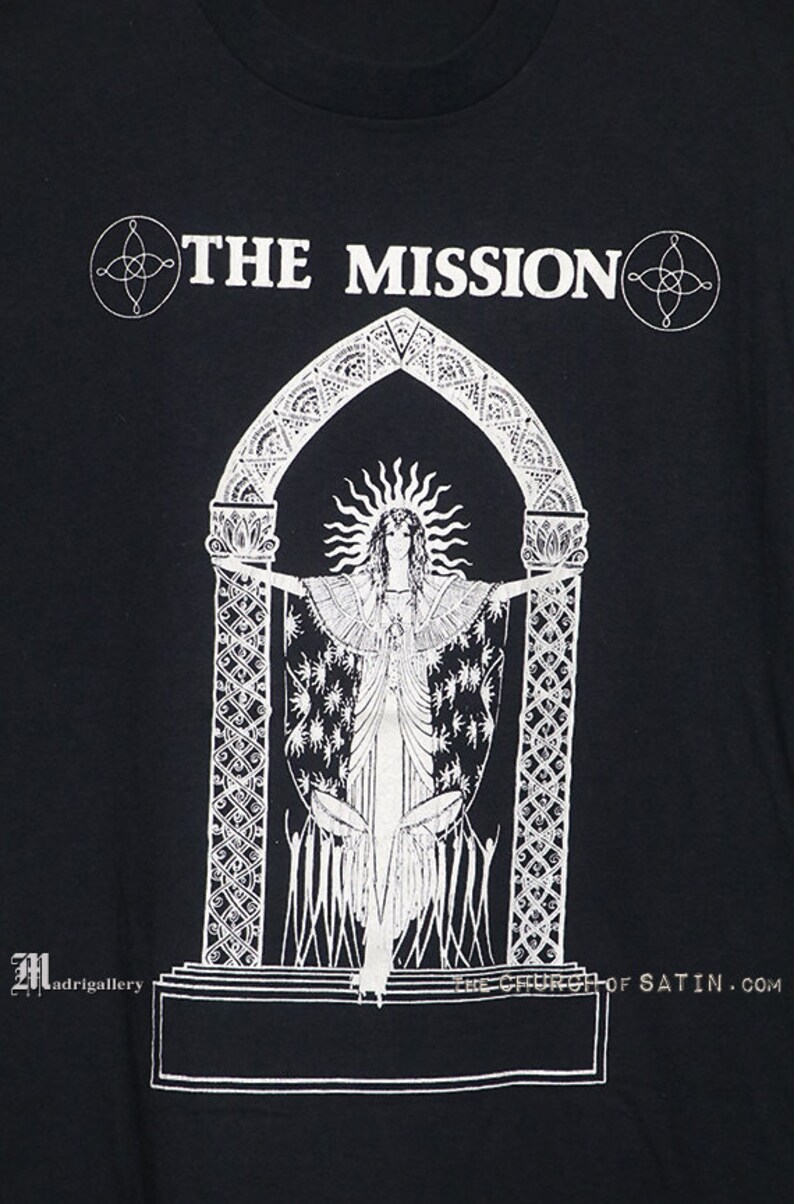 The Mission T Shirt, Vintage Rare Faded Black Tee Shirt, UK, Bauhaus ...
