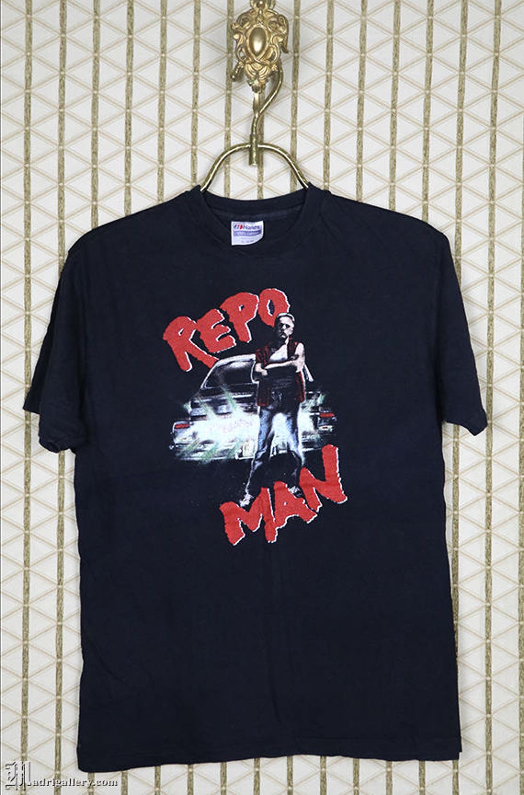 REPO MAN T-shirt, Vintage Rare Black Tee Shirt, Cult Horror Film Sci-fi ...