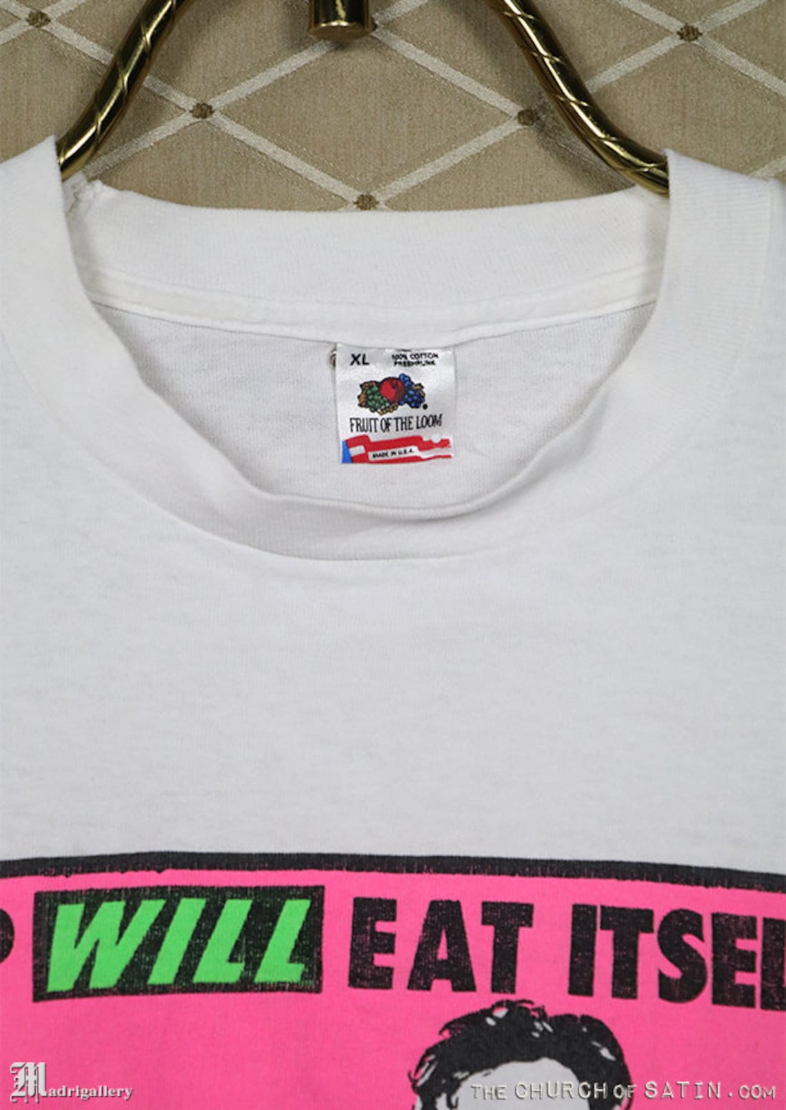 PWEI Vintage T-shirt Pop Will Eat Itself Faded White Tee - Etsy