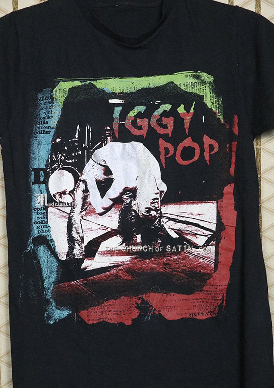 Iggy Pop T-shirt Vintage Rare Tee Shirt Stooges Faded Black | Etsy