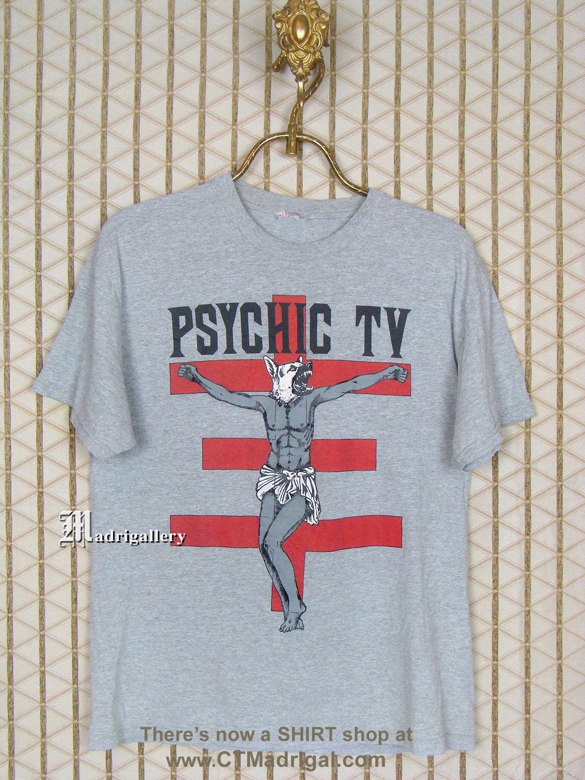 Psychic TV T-shirt, Vintage Rare Shirt Heather Gray Psychic TV T-shirt, Vintage Rare Shirt Heather Gray
