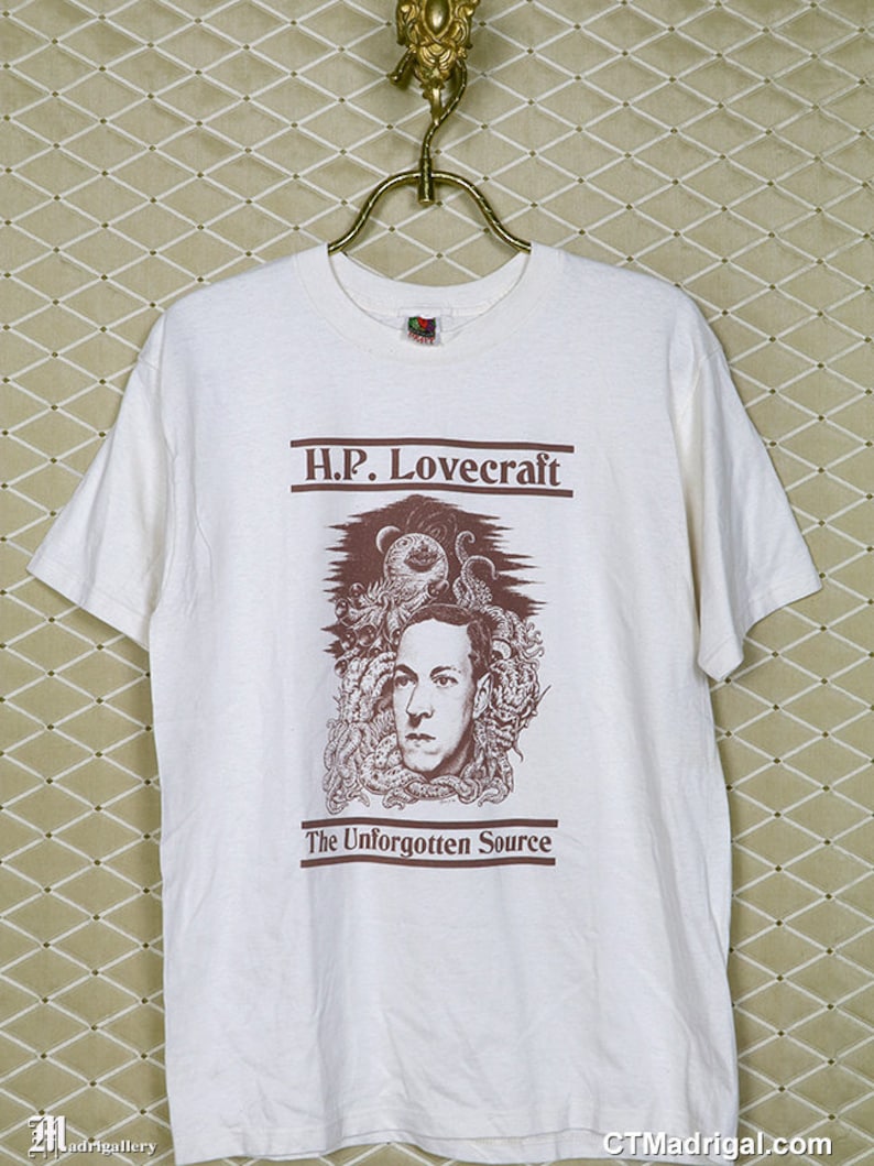 H. P. Lovecraft Shirt HP Vintage Rare T Shirt Cthulhu White | Etsy