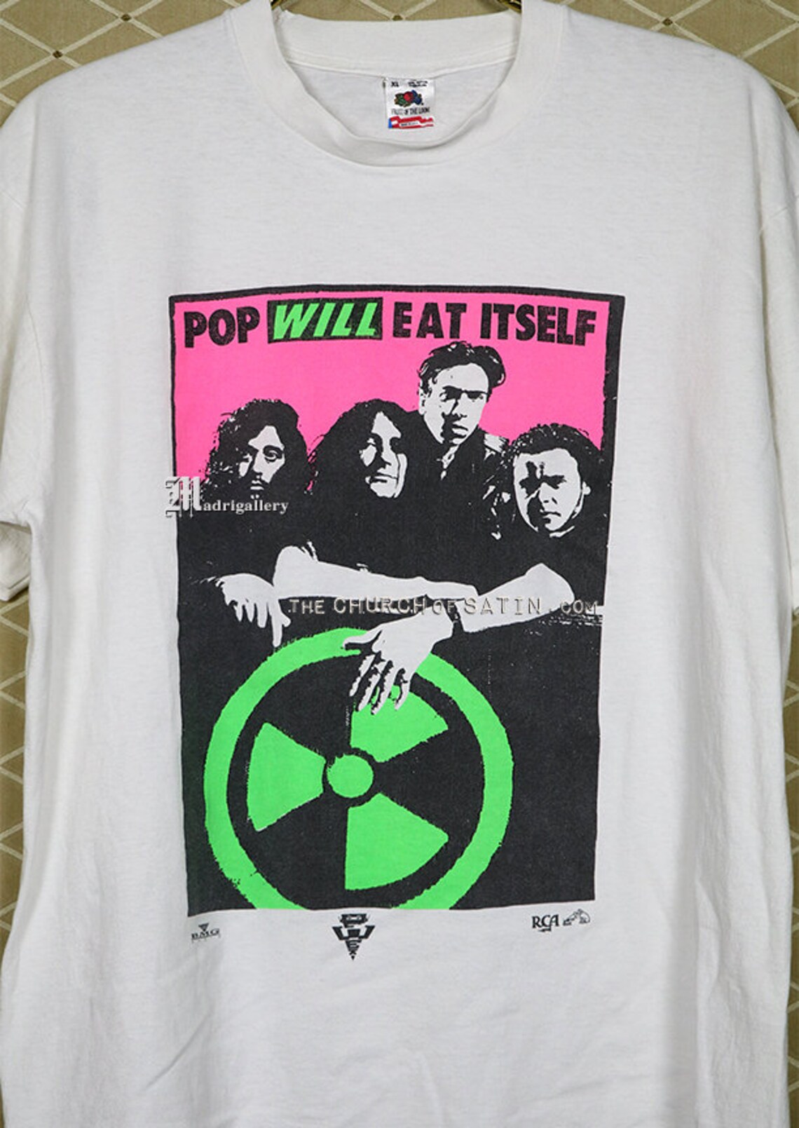 PWEI Vintage T-shirt Pop Will Eat Itself Faded White Tee - Etsy