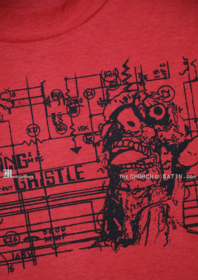 Throbbing Gristle T Shirt Vintage Rare Psychic Tv Coil Chris Cosey