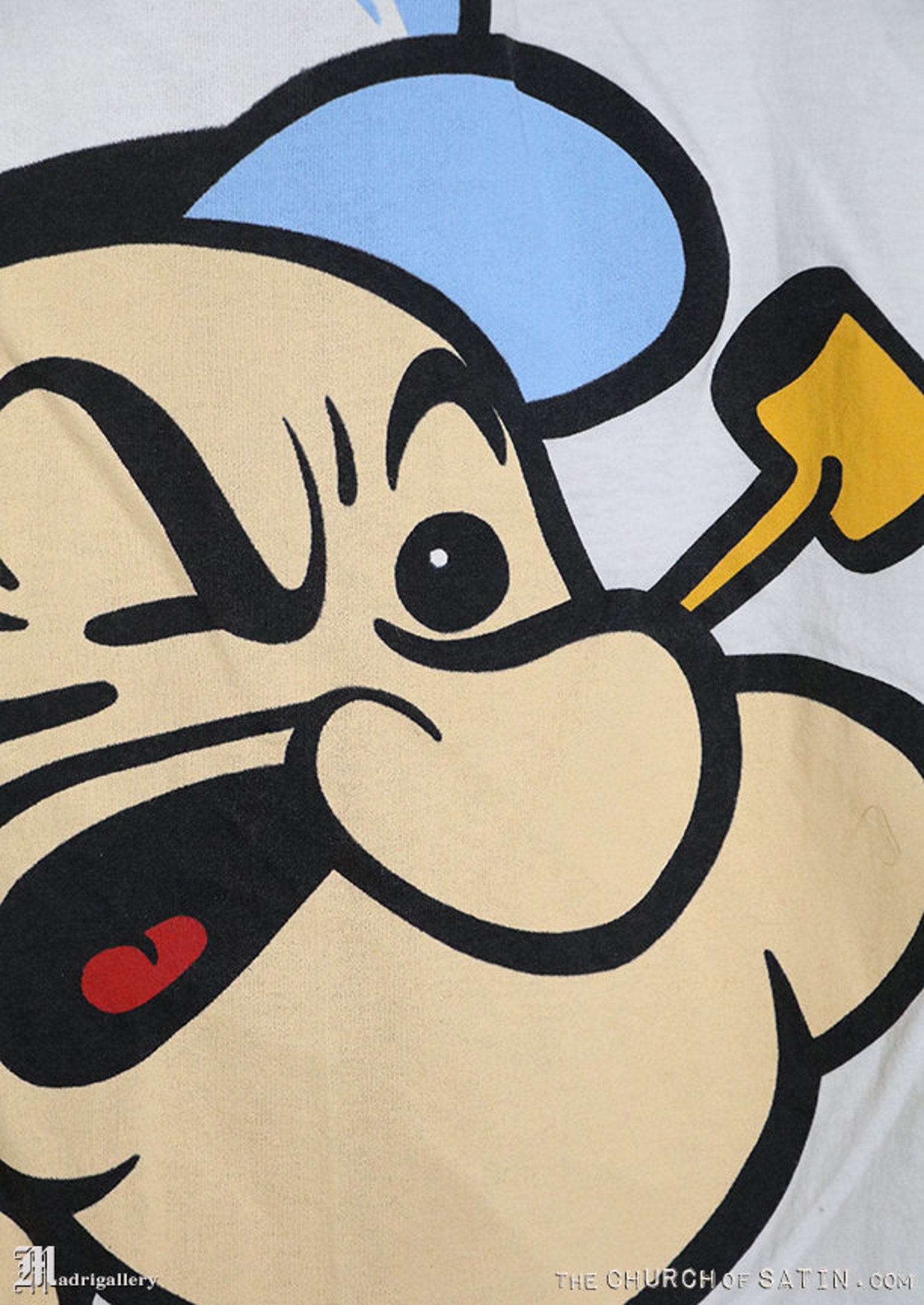 Popeye T-shirt Stanley Desantis Vintage Rare Cartoon Comic Shirt White ...