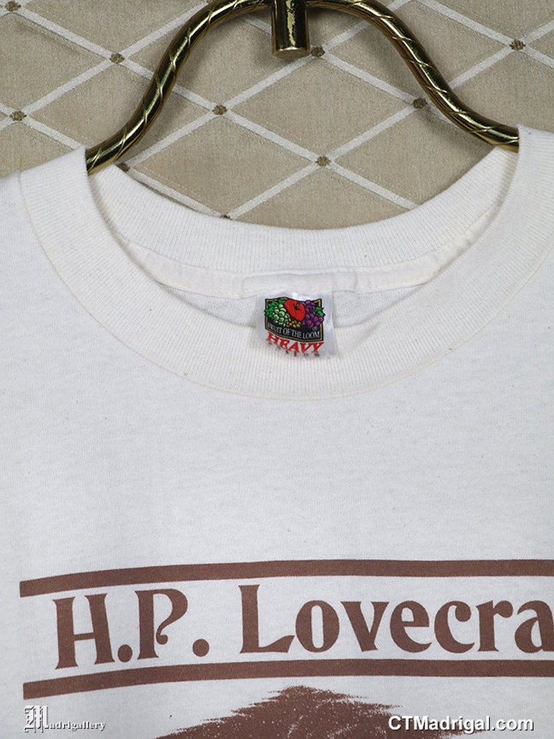 H. P. Lovecraft Shirt HP Vintage Rare T Shirt Cthulhu White | Etsy