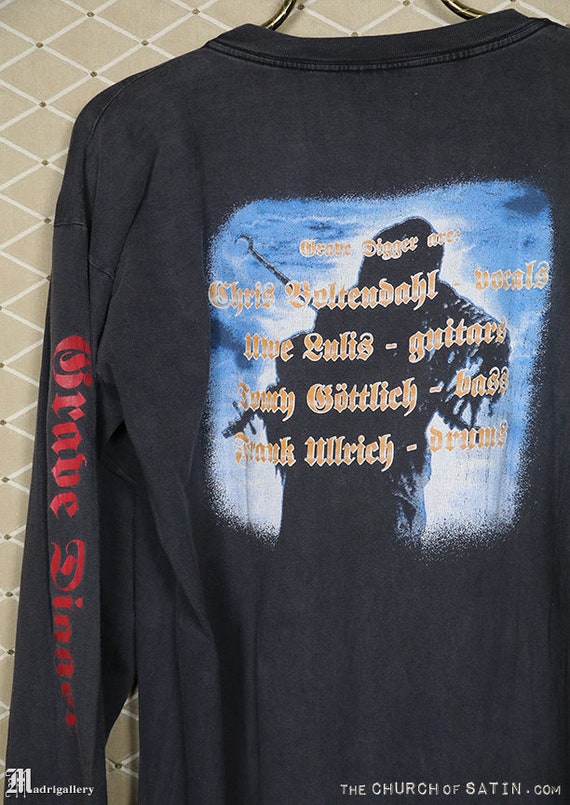 Grave Digger T-shirt, Vintage Rare Long Sleeve Tee Shirt Grave Digger T-shirt, Vintage Rare Long Sleeve Tee Shirt