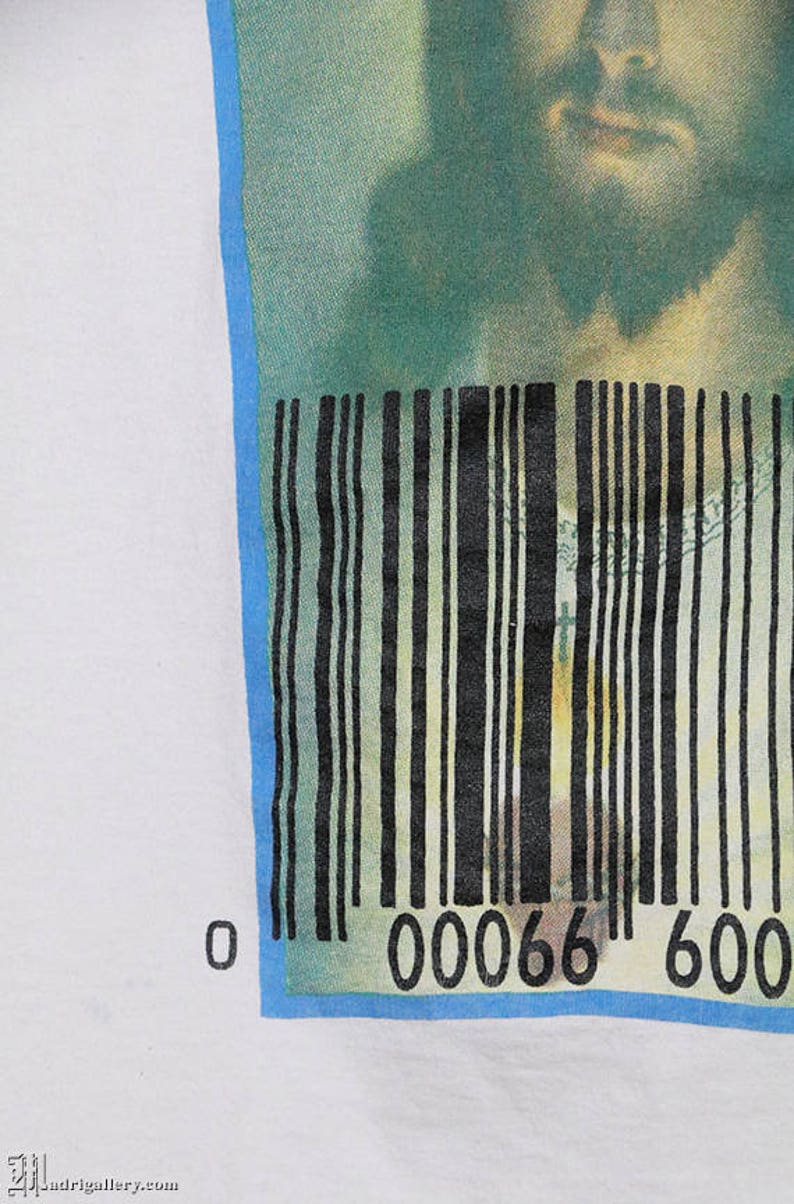 Jesus Christ Barcode T-shirt Vintage Rare Archaic Smile | Etsy