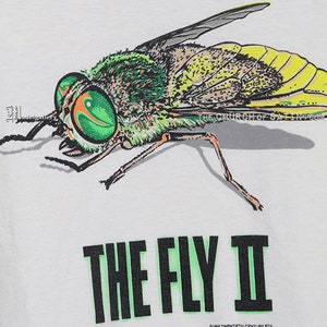 The Fly Horror Movie T-shirt, 1989 Vintage Rare White Shirt, Soft ...