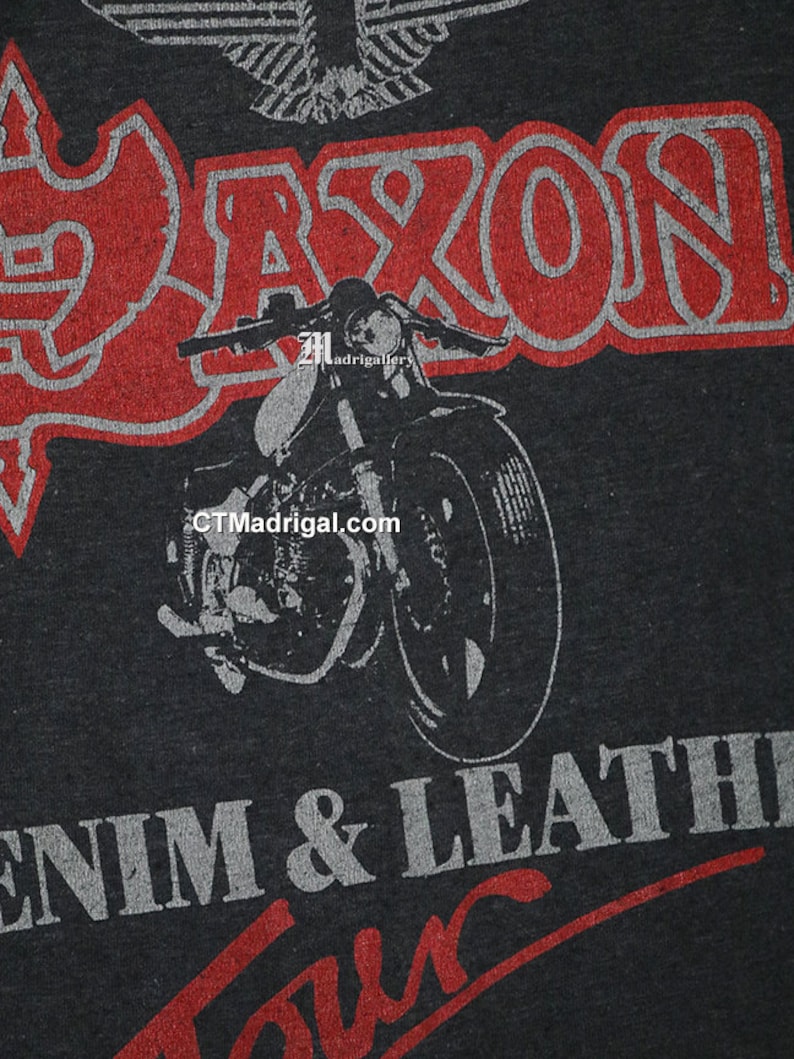 Saxon Tour T-shirt Vintage Rare Black Shirt 1980s Heavy Metal | Etsy