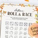 Autumn Roll & Race Game Fall Dice Game Fall A-Z Game Printable Fall ...