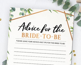 Advice for the Bride-to-be Memory Card Bridal Shower Game | Etsy