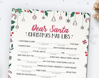 Christmas Mad Libs - Etsy