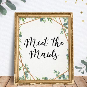 Meet the Maids 8x10 Printable Sign Bridal Shower Decor - Etsy