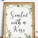 Sealed With a Kiss Sign 8x10 Printable Wedding Sign Bridal | Etsy