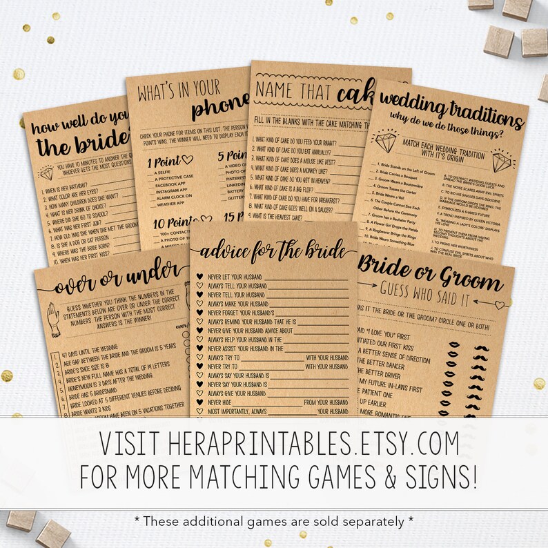 Advice for the Bride Bridal Shower Games Printable Bridal | Etsy Canada