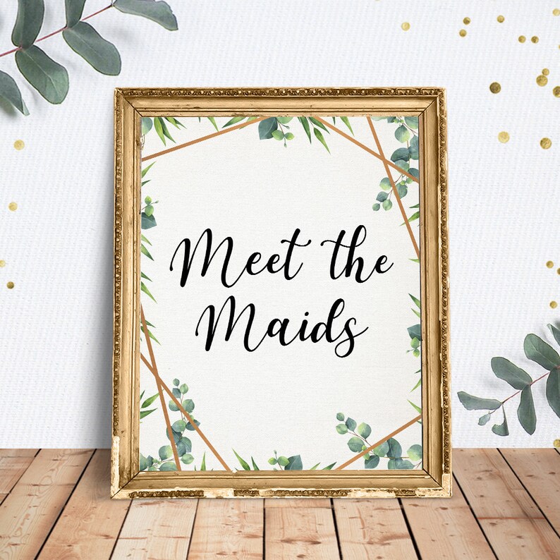 Meet the Maids 8x10 Printable Sign Bridal Shower Decor | Etsy