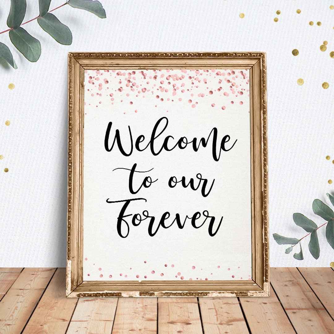 Welcome to Our Forever Sign Printable Sign Bridal Shower - Etsy